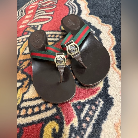 Gucci | Shoes | Gucci Flip Flops With Heel 55 | Poshmark